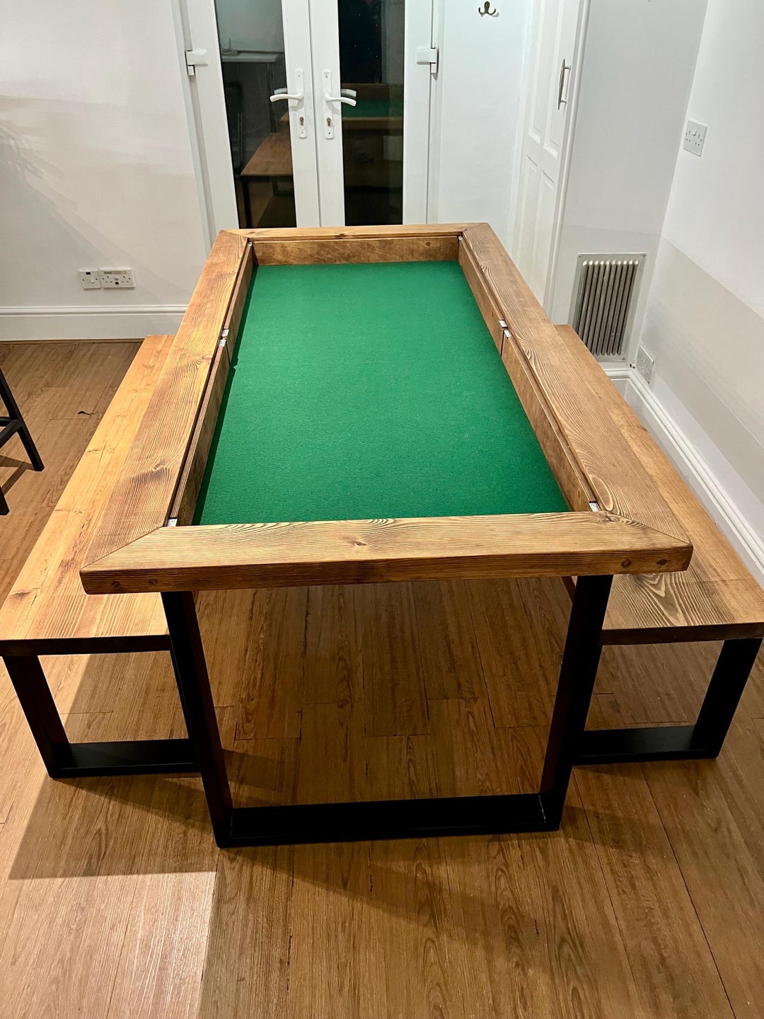 Board Game & Gaming Table / Dining Table in One – Metal Legs – Solid ...