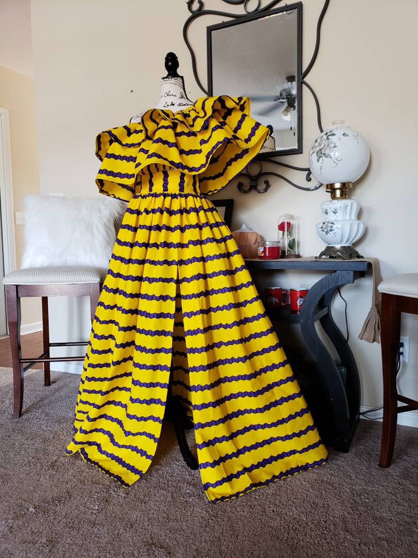 African Print Crop Top And Skirt Set African Print Two Piece Etsy
