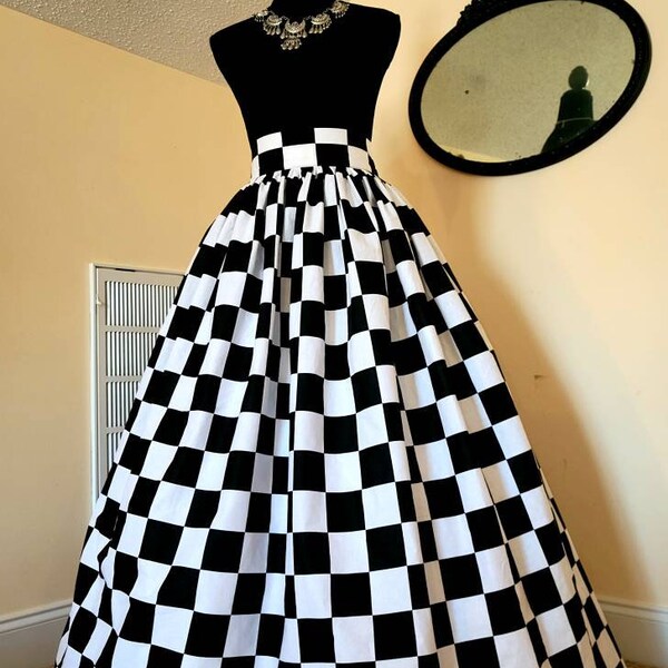 Black and White Checker Dress - Etsy