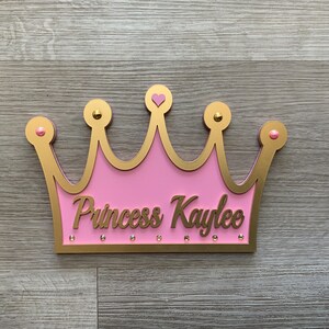 Children’s Door Sign - Princess Crown Plaque - Custom Kids Door Plaque ...