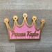 Personalised Princess Crown Door Sign | Custom Kids Name Plaque | Girls ...