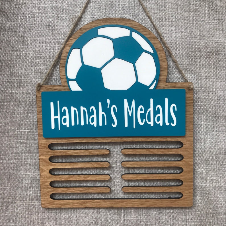 Customised Football Medal Hanger Custom Medal Display Rack - Etsy