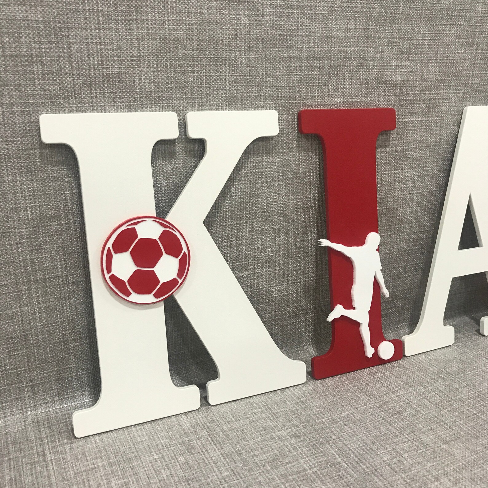 Football Team Theme Kids Bedroom Letters Personalised Name - Etsy