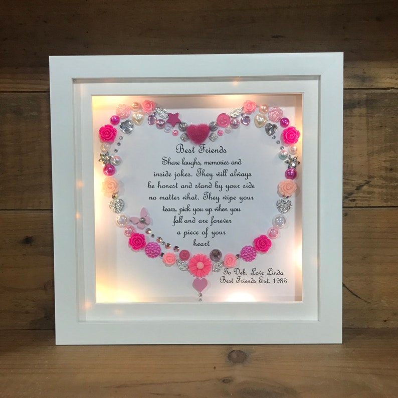 Customised Best Friends Box Frame Personalised Gift for - Etsy UK