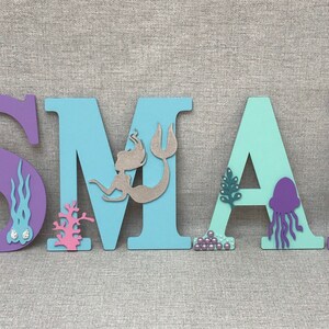 Mermaid Letters - Ocean Theme Children’s Bedroom - Custom Made Gifts ...