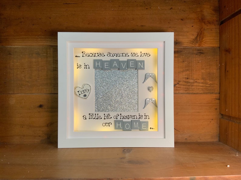 In Loving Memory Frame With LED Lights, Personalised Memorial Gift ...