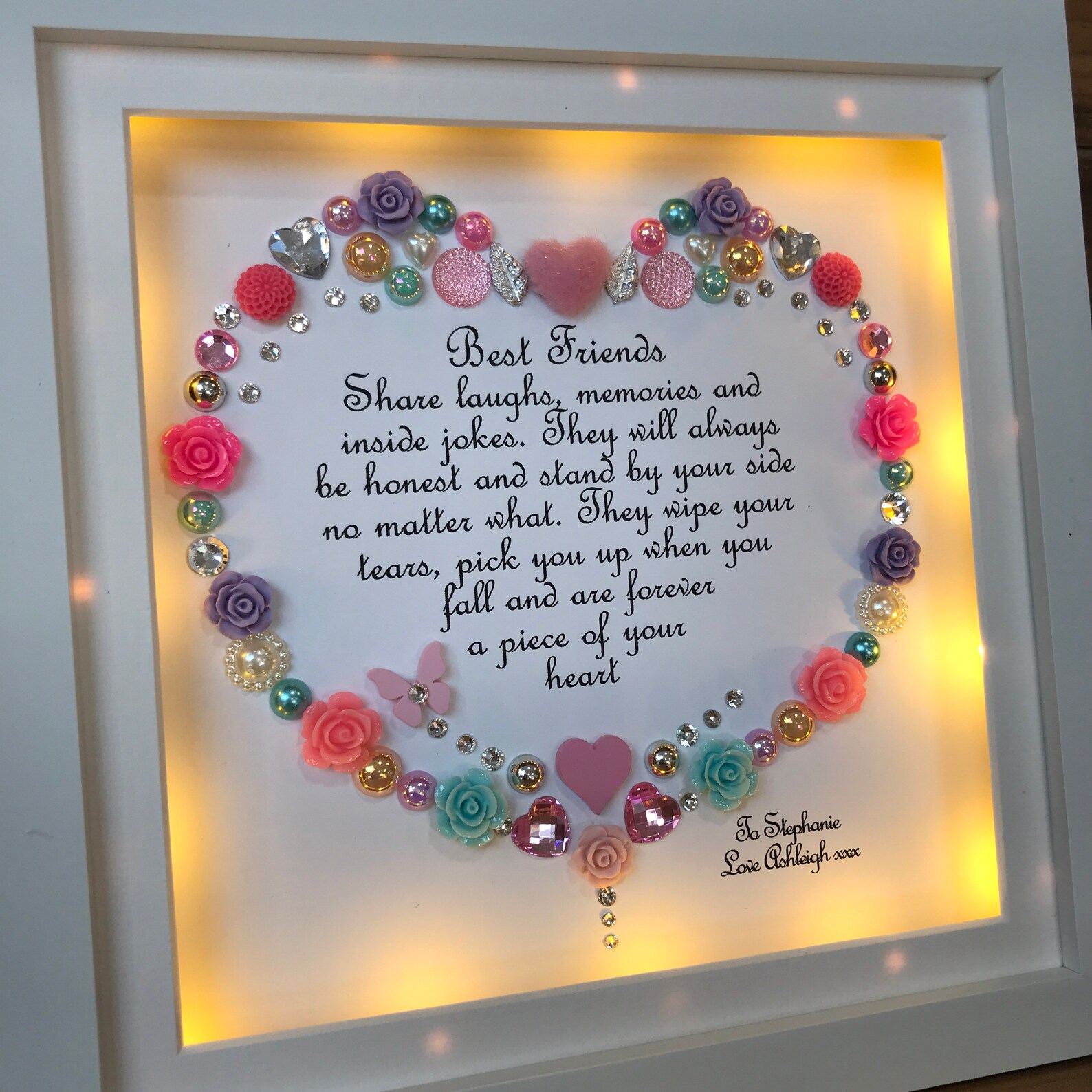 Customised Best Friends Box Frame Personalised Gift for - Etsy UK