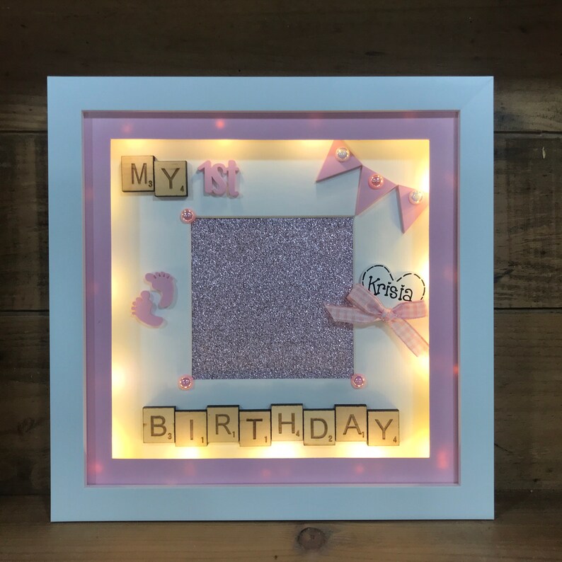 My First Birthday Personalised Photo Frame many colours | Etsy