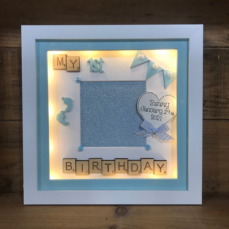 My First Birthday Personalised Photo Frame many colours | Etsy