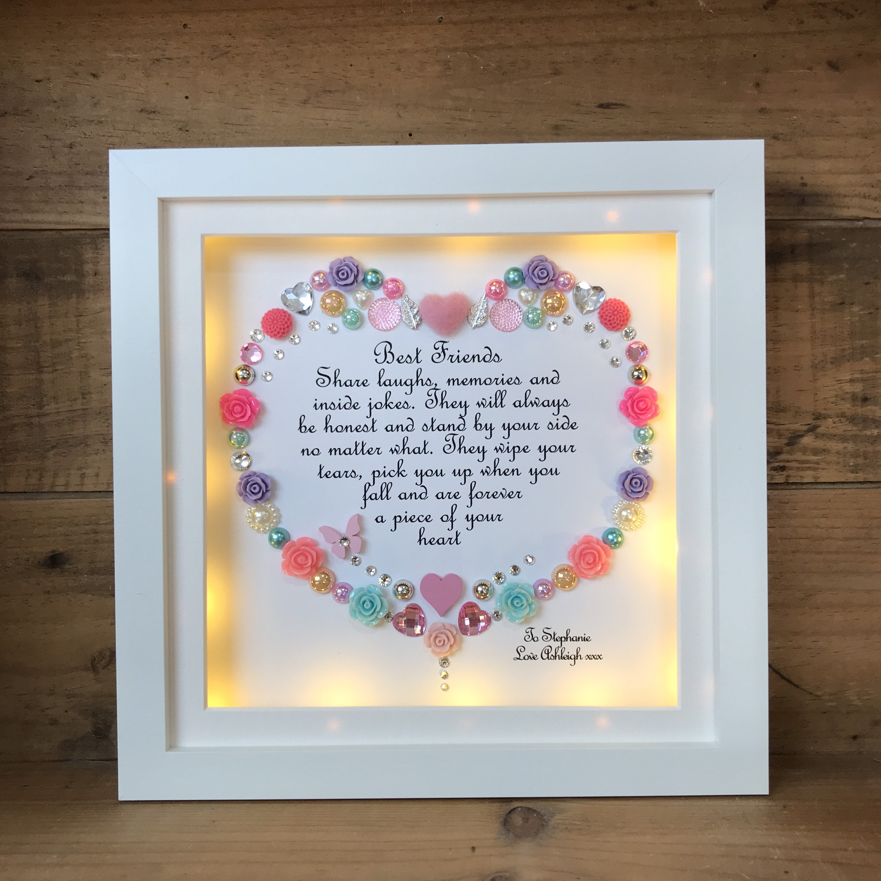 Customised Best Friends Box Frame - Personalised Gift for Friends ...