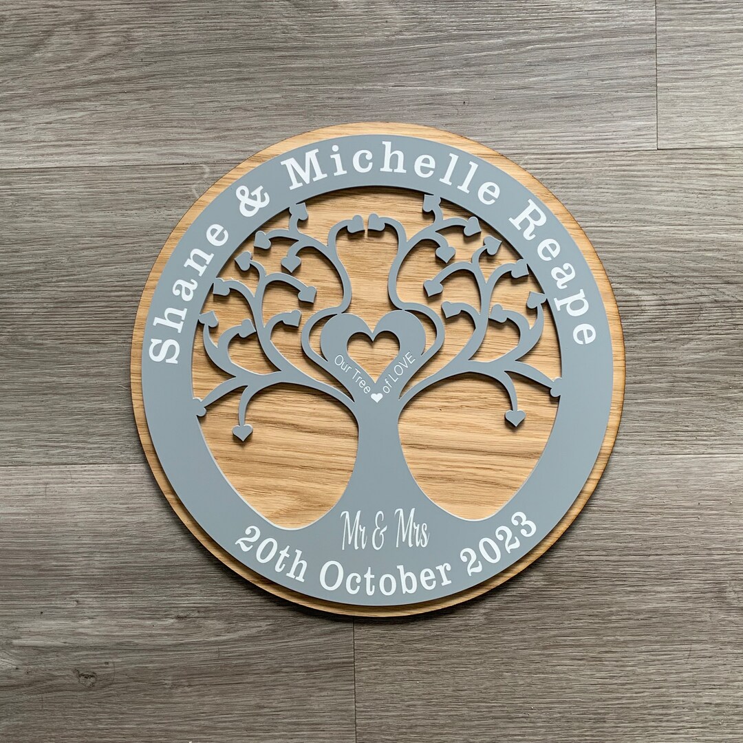 Customised Tree of Life Wedding Anniversary Gift Custom Wedding Present ...