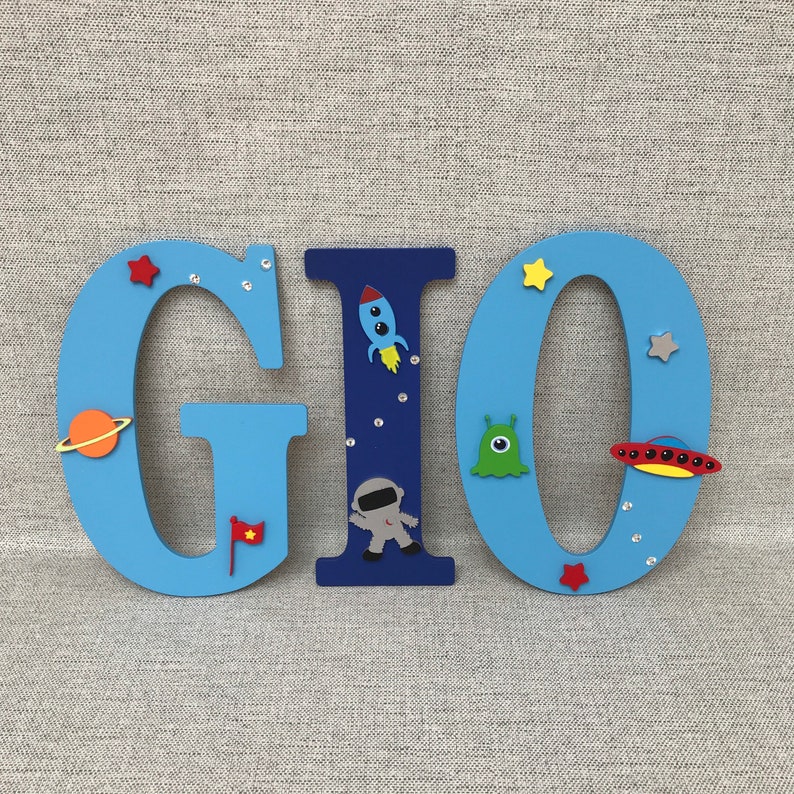 Space Rocket Spaceship Theme Kids Bedroom Letters | Etsy