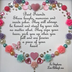 Customised Best Friends Box Frame - Personalised Gift for Friends ...