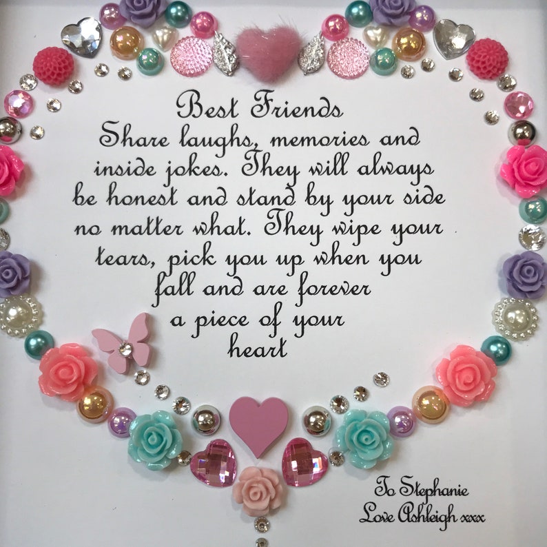 Customised Best Friends Box Frame Personalised Gift for - Etsy UK