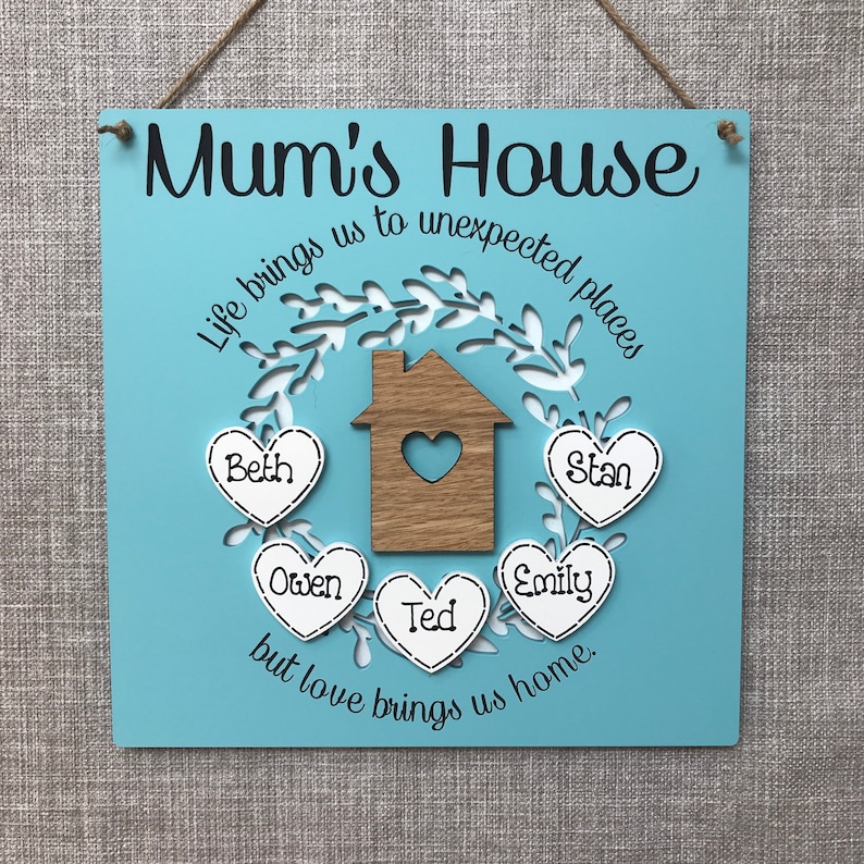 Custom Made Engraved Plaque Gift for Mum Mums House Quote - Etsy UK