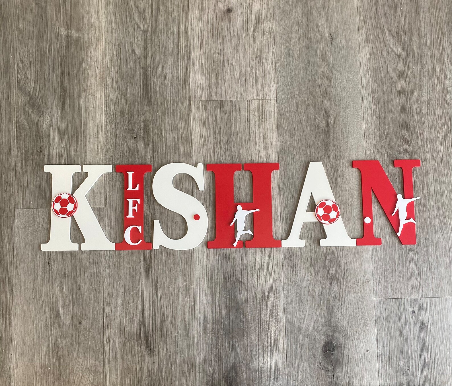 Football Team Theme Kids Bedroom Letters Personalised Name Nursery ...