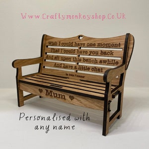 Memorial Bench | Customised Memorial Gift | Personalised Bereavement ...