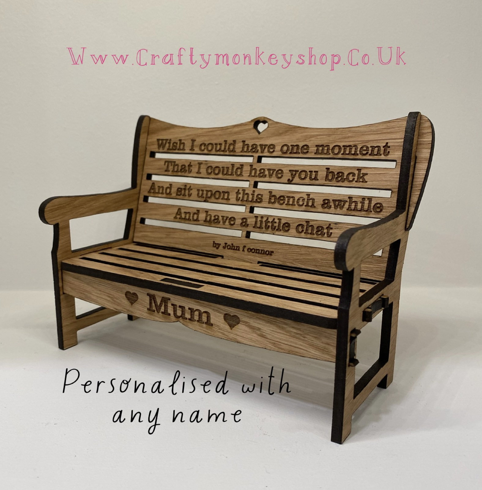 Memorial Bench | Customised Memorial Gift | Personalised Bereavement ...
