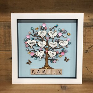 LED Light Box Frame ~ Personalised Family Tree Frame ~ Handmade ...
