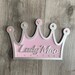 Personalised Princess Crown Door Sign | Custom Kids Name Plaque | Girls ...