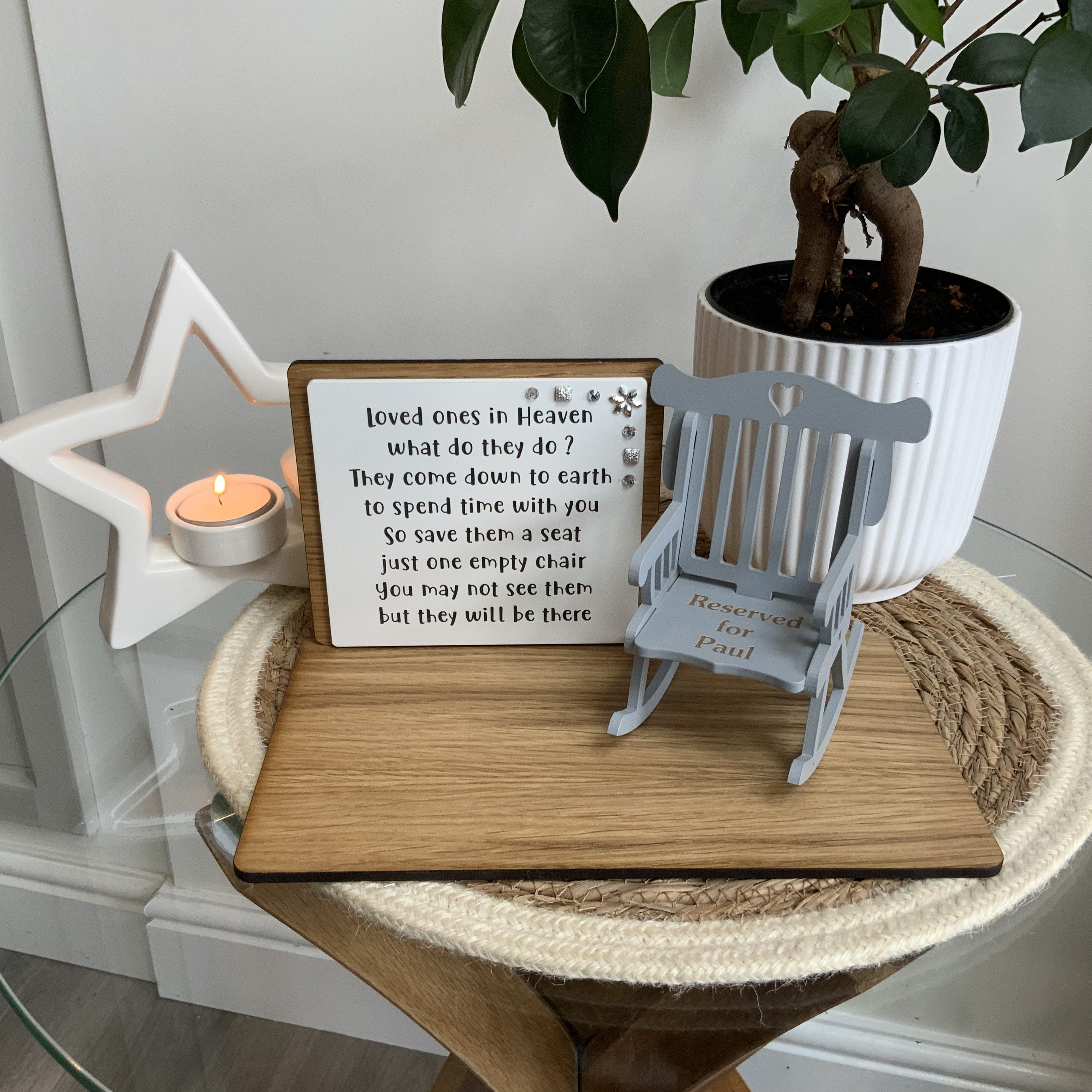 Loved Ones in Heaven Decoration Customised Memorial Gift - Etsy UK