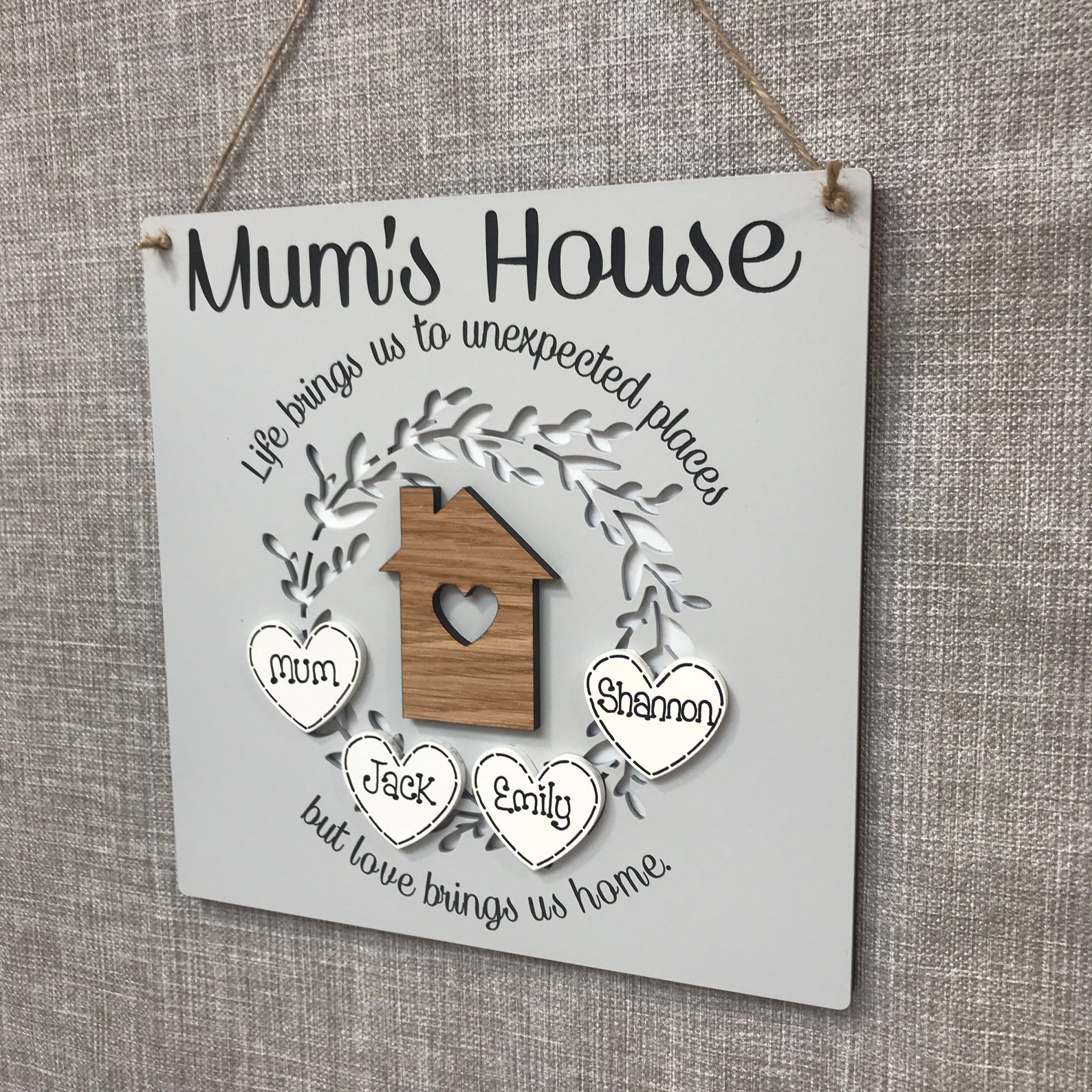 Custom Made Engraved Plaque Gift for Mum Mums House Quote - Etsy UK