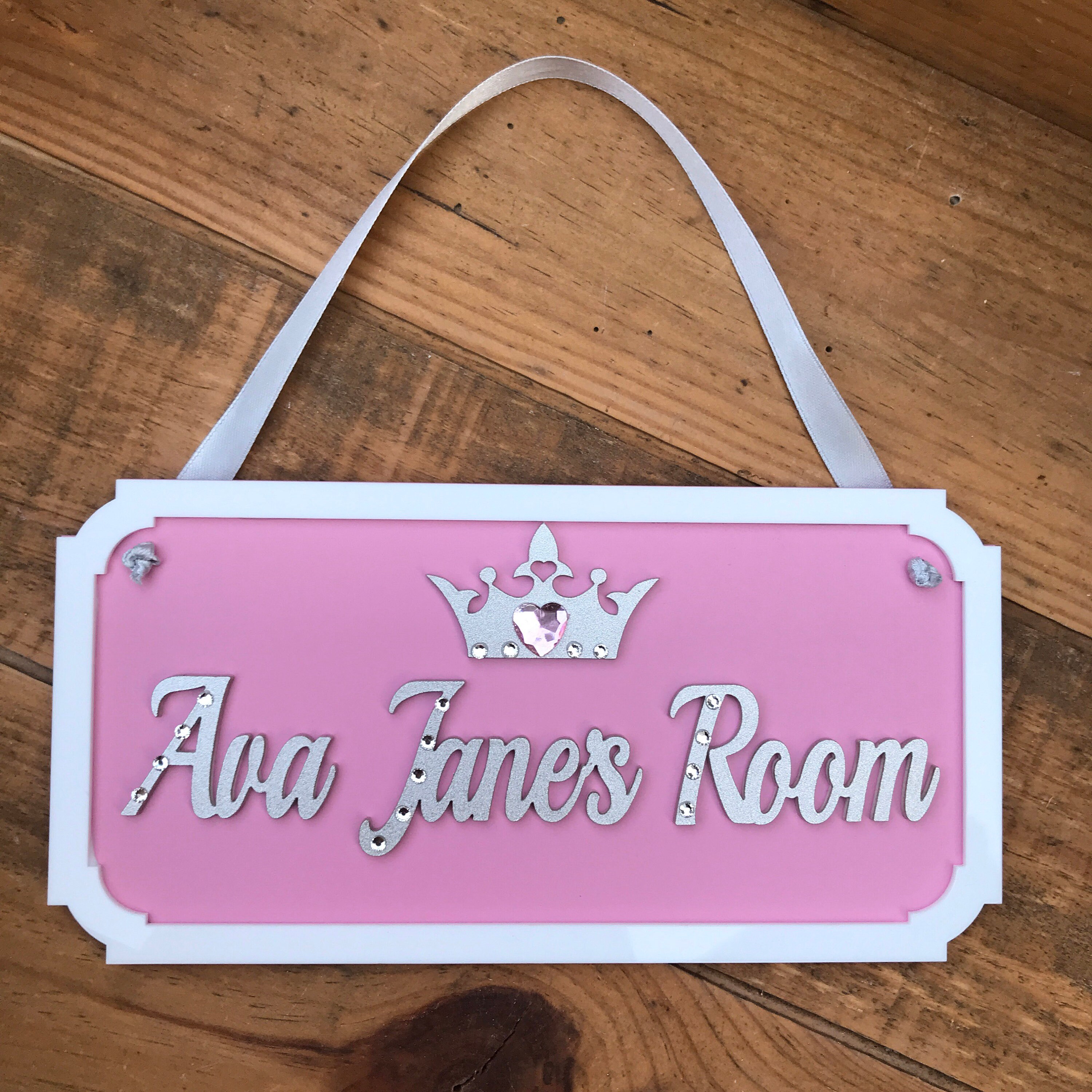 Childrens Door Sign Princess Crown Plaque Custom Kids - Etsy