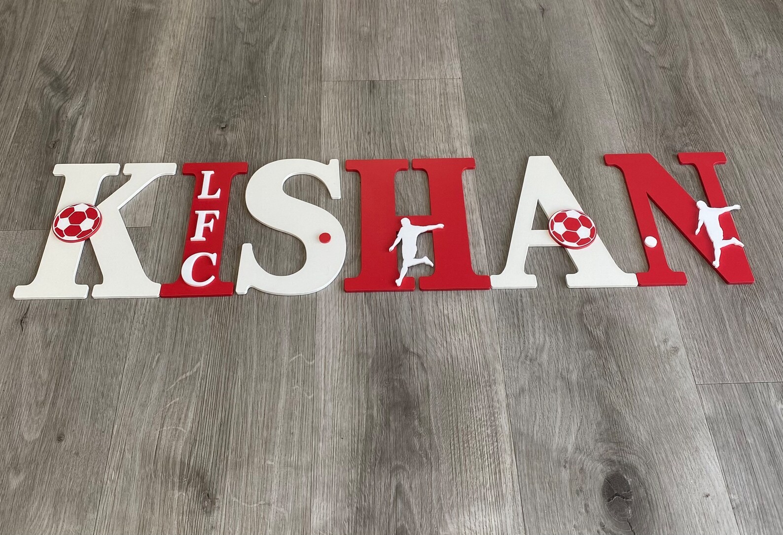 Football Team Theme Kids Bedroom Letters Personalised Name Nursery ...