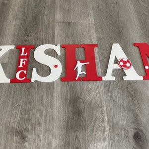 Football Themed Name Letters – Football Room Sign- Personalised Kids ...