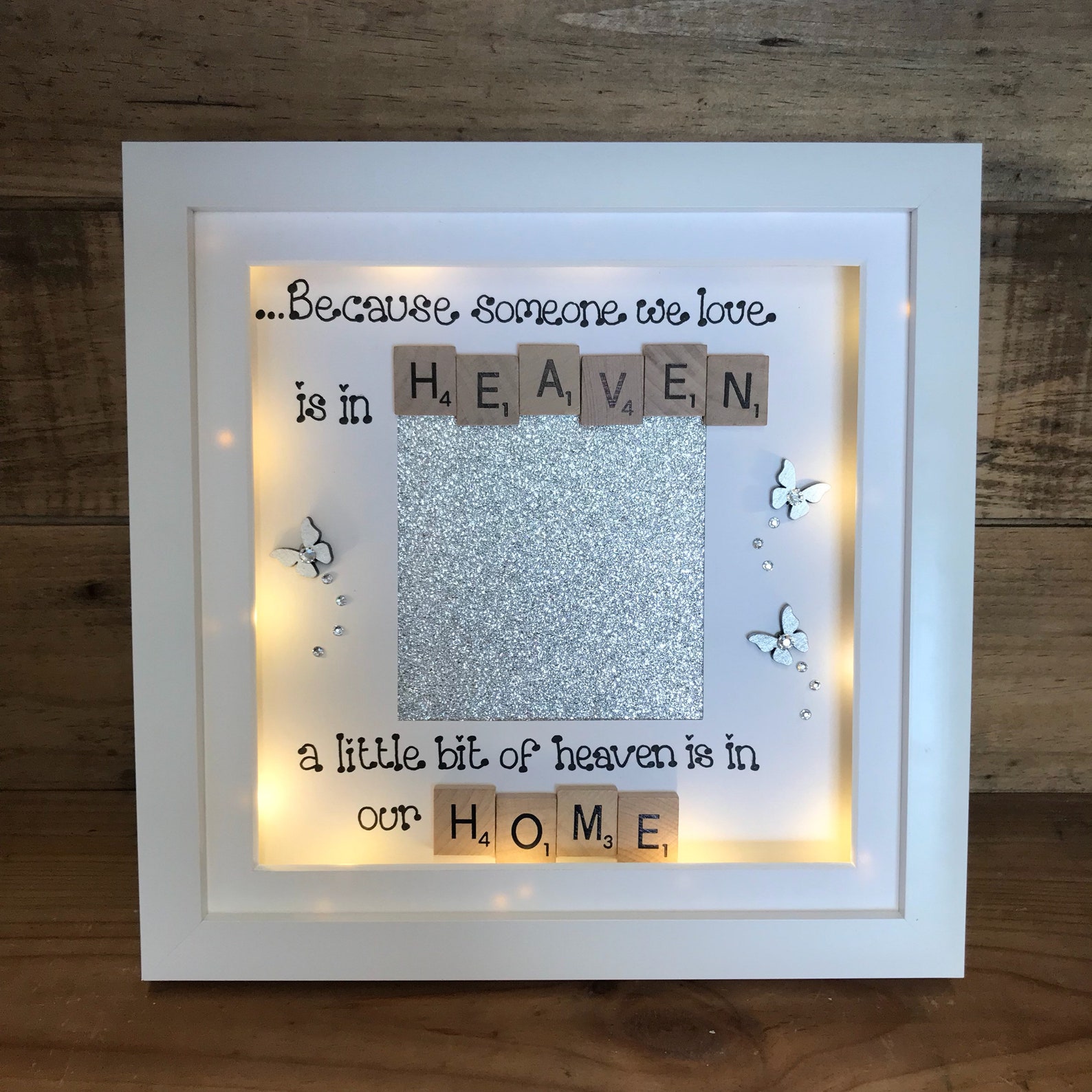 Customised LED Memorial Photo Frame Sympathy Gift LED | Etsy UK