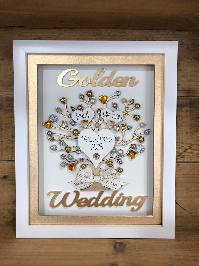 LED Light Box Frame, Perfect Wedding or Anniversary Gift, Pearl, Silver ...