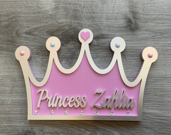 Princess Name Sign Nursery Decor Personalized Wood Sign - Etsy