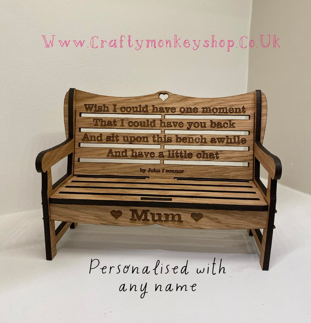 Memorial Bench Customised Memorial Gift Custom Made bereavement Gifts ...