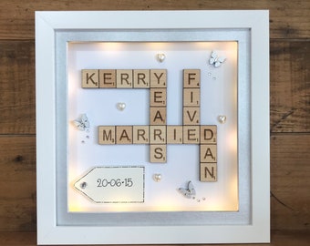 9 Box Frame Personalised Wedding Gift Wedding | Etsy