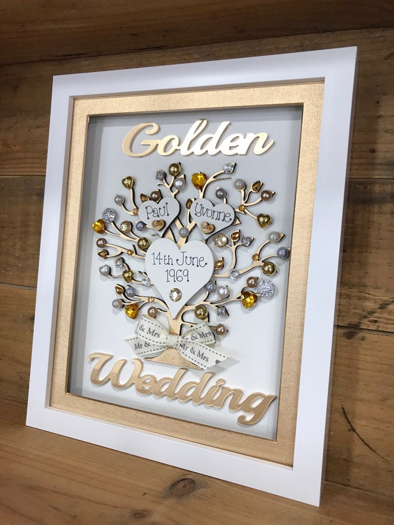 LED Light Box Frame, Perfect Wedding or Anniversary Gift, Pearl, Silver ...