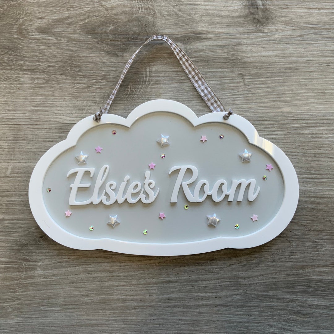 Letrero personalizado para puerta de niños Placa para puerta - Etsy España