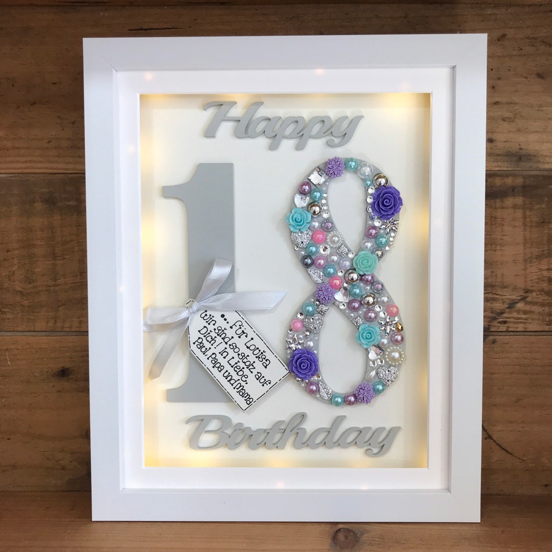 Personalized LED Birthday Frame - Custom Special Birthday Gift With LED ...