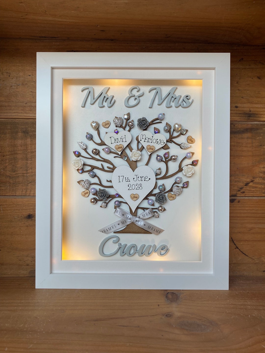 Personalised Wedding Gift Frame | Mr & Mrs Wedding Gift | Gift for ...
