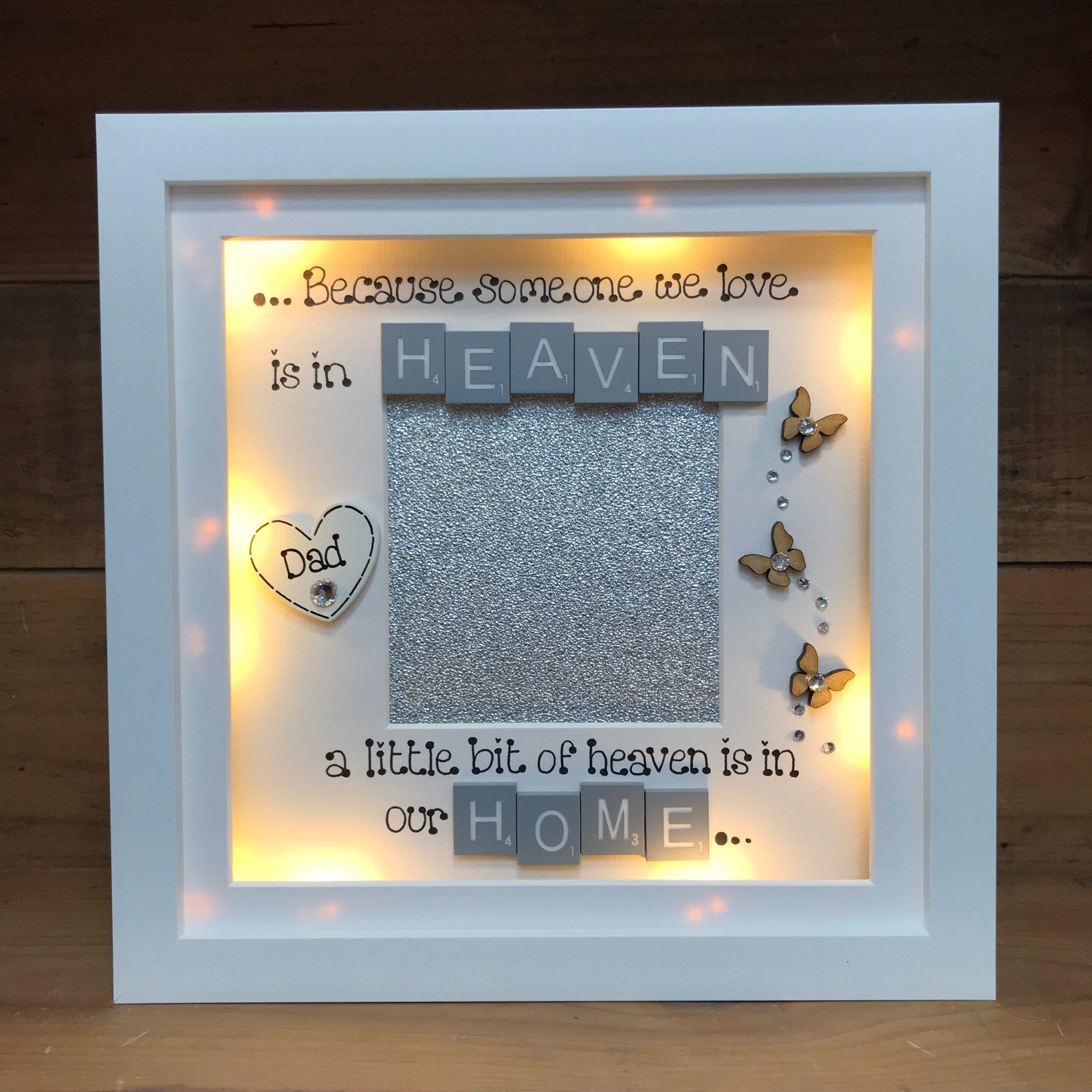 Customised LED Memorial Photo Frame | LED Sympathy Gift | Memorial ...