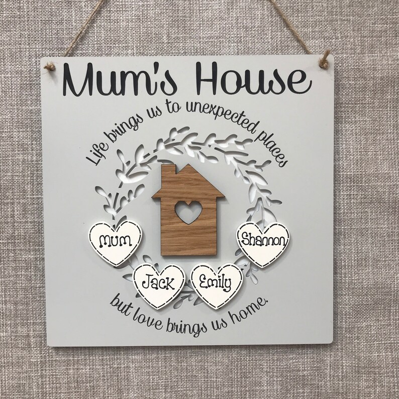 Custom Made Engraved Plaque Gift for Mum Mums House Quote - Etsy UK