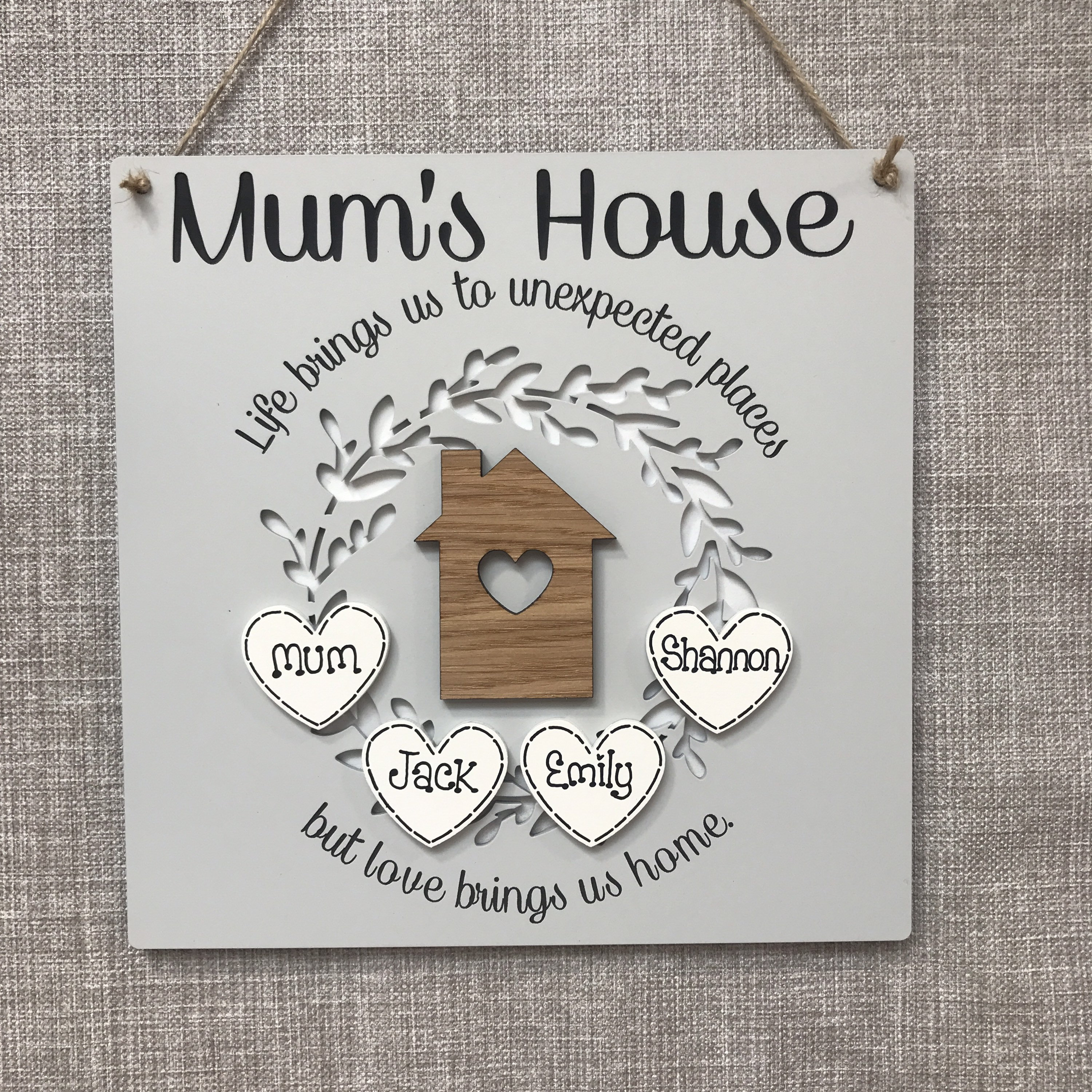 Custom Made Engraved Plaque Gift for Mum Mums House Quote - Etsy UK