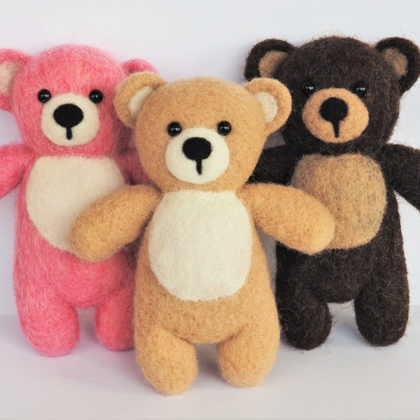 Needle Felted Bears - Etsy