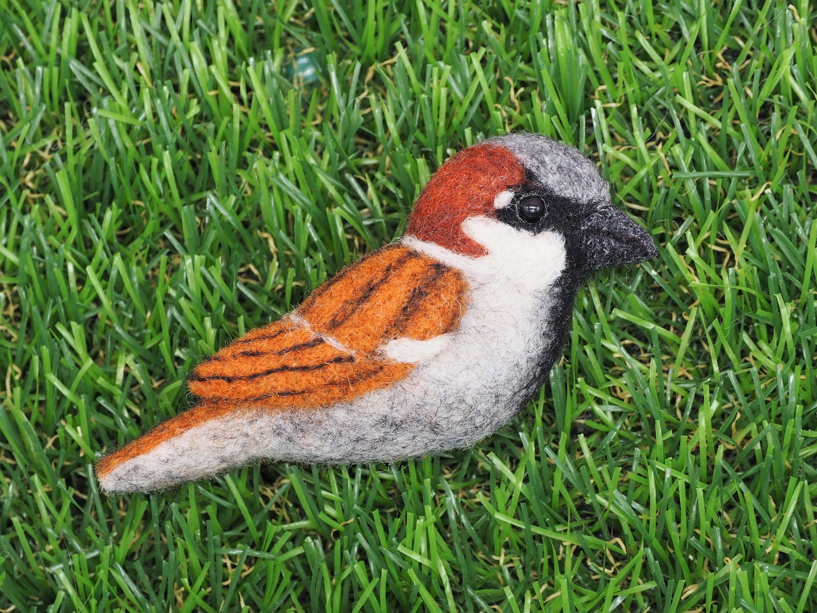 SPARROW Brooch Bird Needle Felted Ornaments Christmas Pin - Etsy