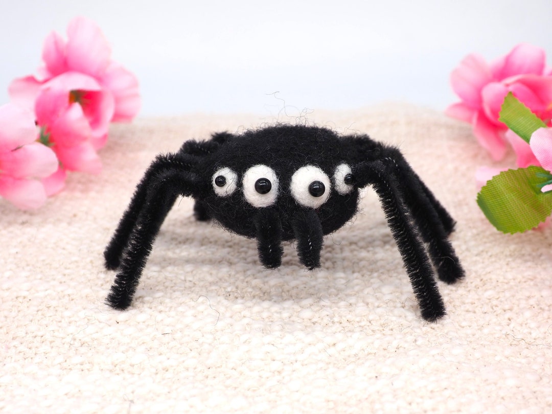 Tarantula Spider, Creepy Cute Black Spider, Halloween Decor, Plush ...