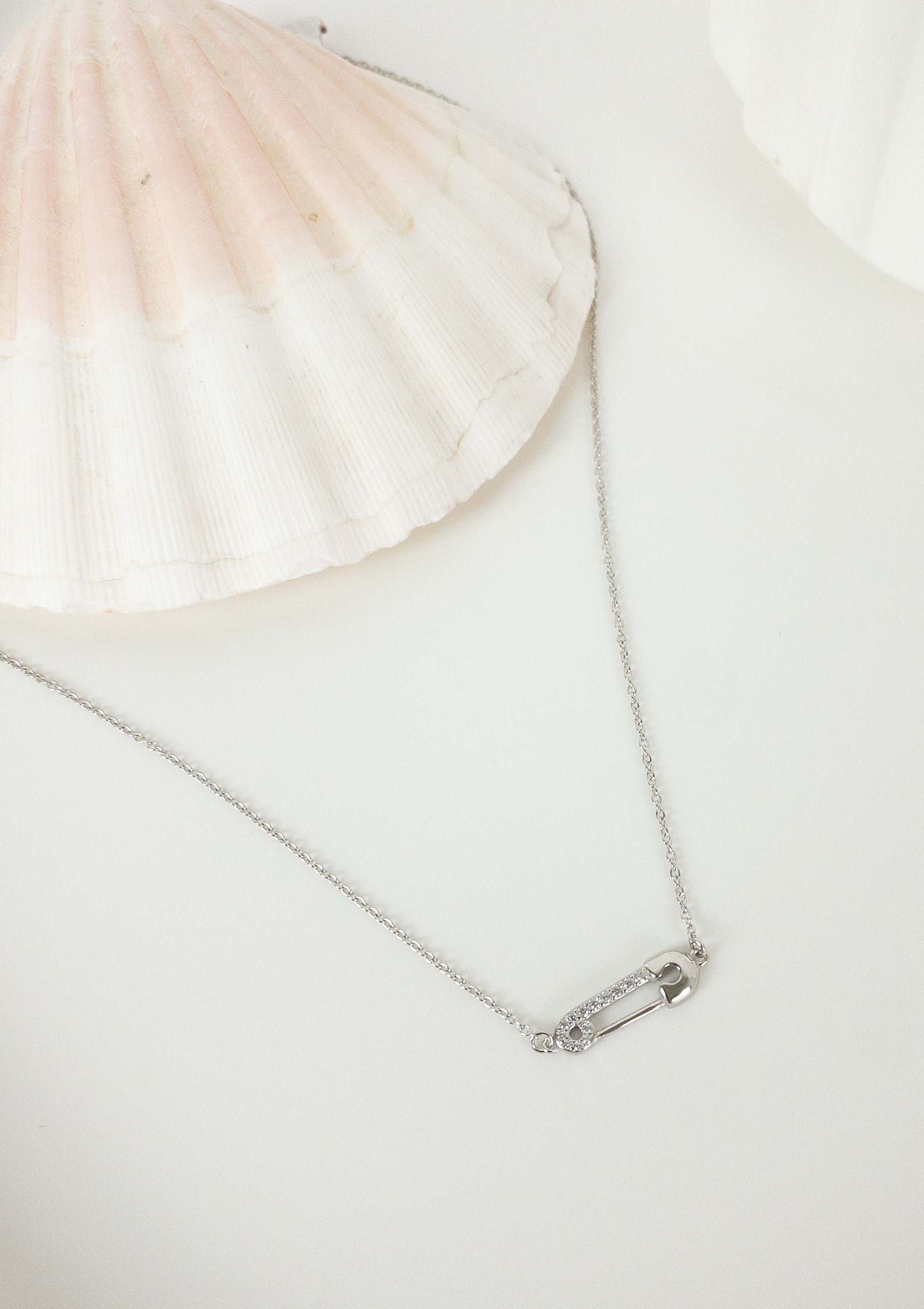 Safety Pin Pendant Necklace Sterling Silver Safety Pin Charm | Etsy