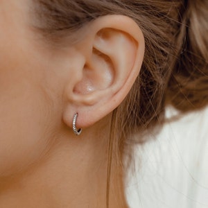 Earring Stacking Set Sterling Silver | 3 Earrings: Heart Huggie Earring ...