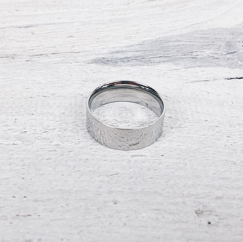 Simple Band Ring in Silver Colour Minimalist Ring Stainless - Etsy
