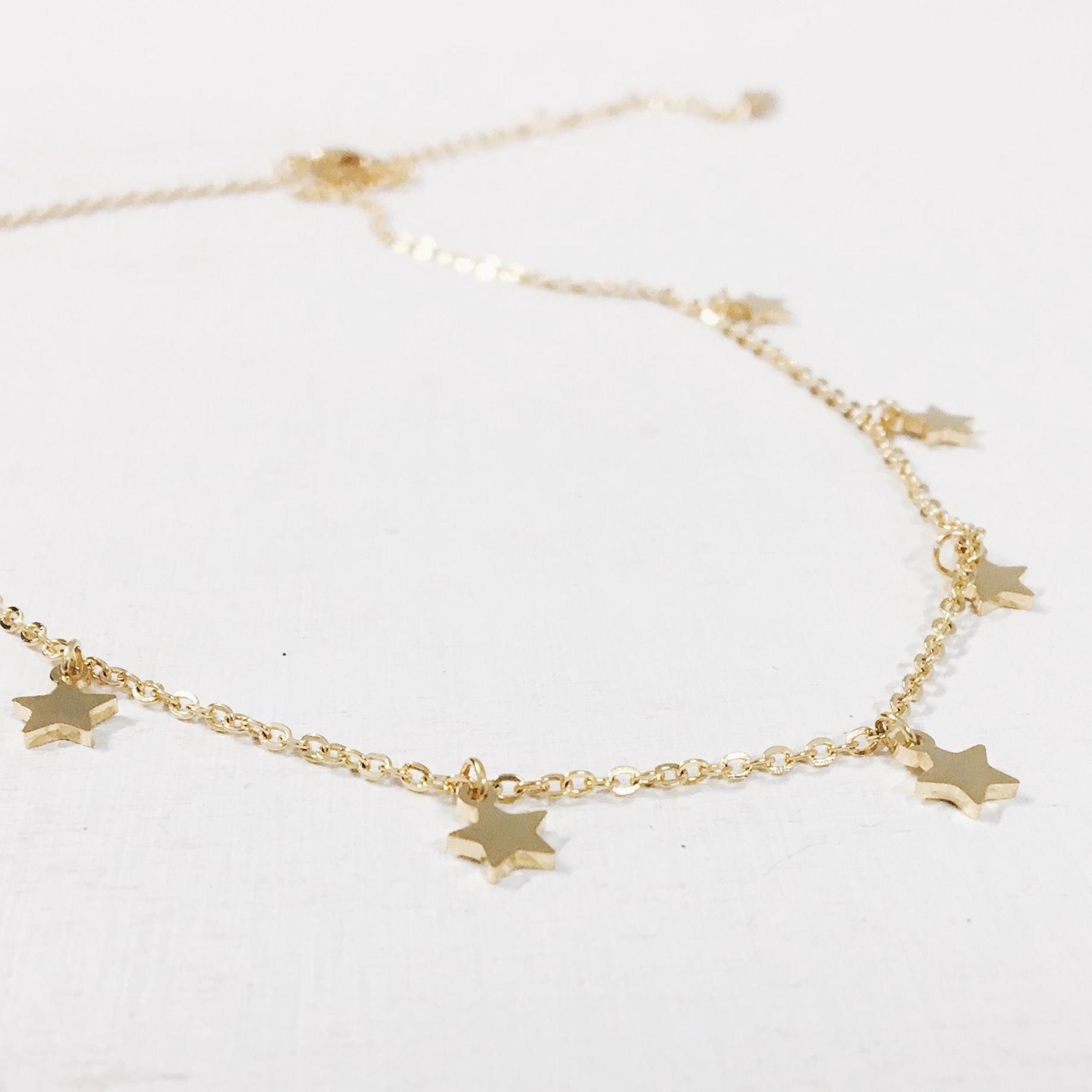 Multilayer Necklace Set in Gold | 3 Necklaces - Half Moon Necklace ...