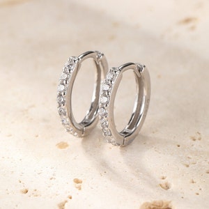 Earring Stacking Set Sterling Silver | 3 Earrings: Heart Huggie Earring ...