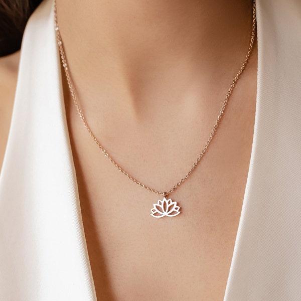 Lotus Necklace - Etsy